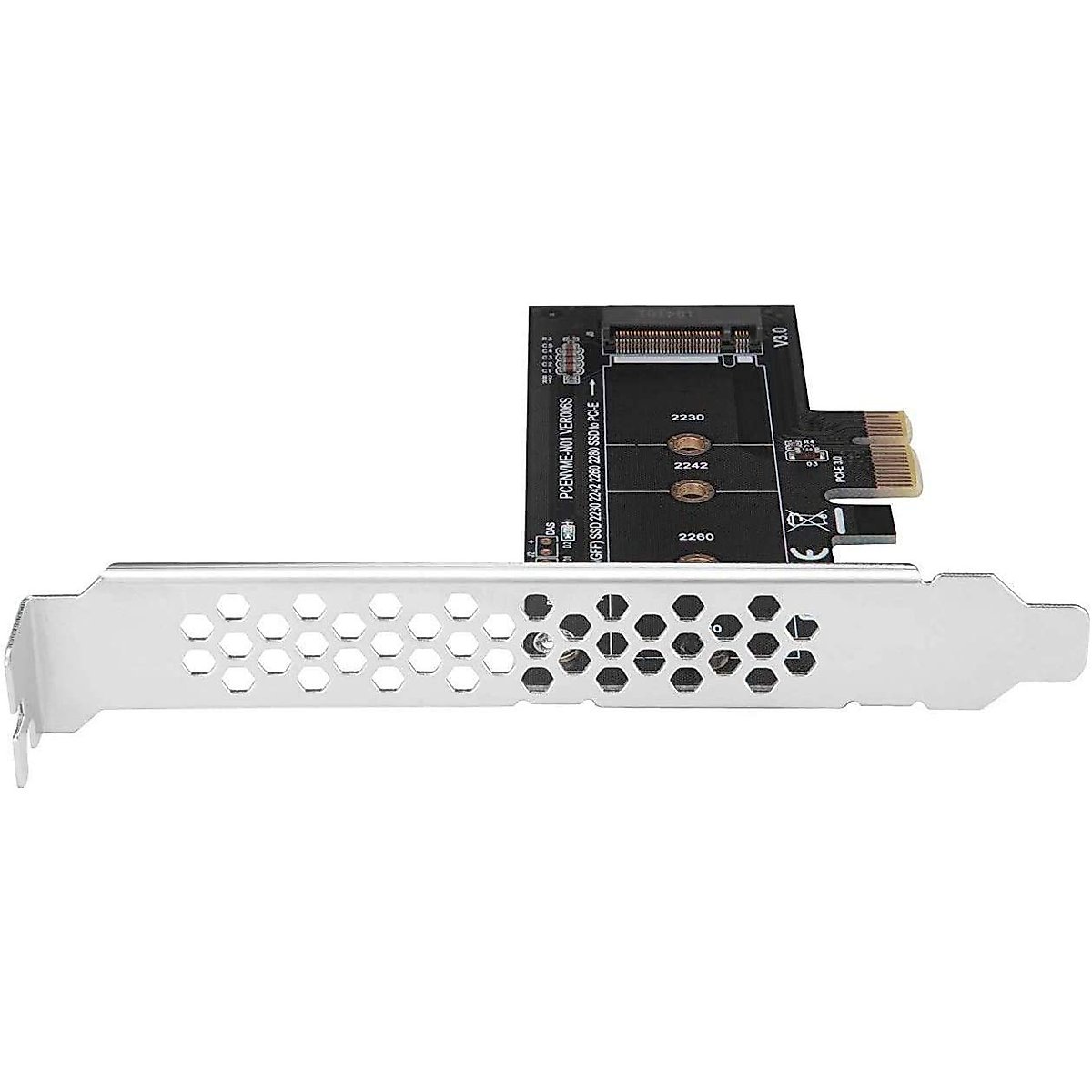 MZHOU NVME M.2 SSD M-Key to PCI-e 3.0 x1 Host Controller Expansion Card,Supports M2 NGFF PCI-e 3.0, 2.0 or 1.0, NVME or AHC 2280, 2260, 2242, 2230 Solid State Drives with Low Profile Bracket