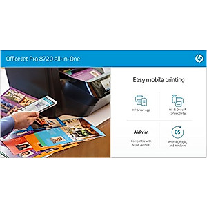 HP OfficeJet Pro 8715 All-in-One All-in-One Touch Screen Bluetooth Wireless Black Printer