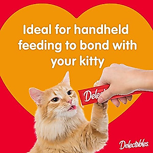 Hartz Delectables Squeeze Up Interactive Lickable Wet Cat Treats for Adult & Senior Cats, Chicken, 0.5 Oz - 4 Count (Pack of 8) - Packaging May Vary