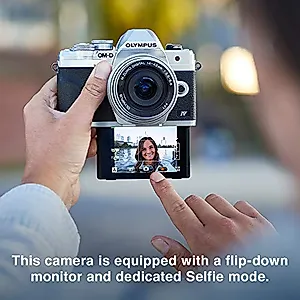 OLYMPUS E-M10 Mark IV Silver Micro Four Thirds System Camera M.Zuiko Digital ED 14-42mm F3.5-5.6 EZ kit 20MP Sensor 5-Axis Image Stabilization 4K Video Wi-Fi