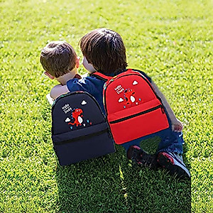 Kids Toddler Backpack Boys with Strap Dinosaur Blue Kindergarten Leash Bookbag (Dark Blue-12)