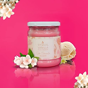 Smells - Odor Eliminator - Premium Soy Wax Jar Scented Candle 12oz. - 100% Cotton Single Wick - Fragranced Candles That Eliminates Odors: Food, Pets, Smoke and Others (1-Pack, Vanilla Ice Cream)