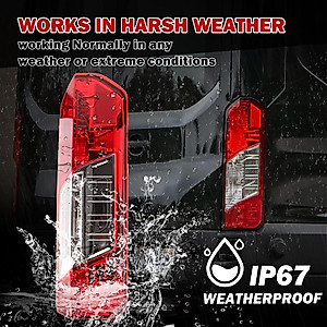 MZORANGE Tail Light For Ford Transit T150 250 350 2015 2016 2017 2018 2019 2020 (Right Passenger Side)