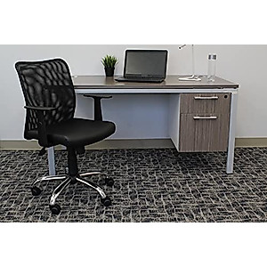 Boss Office Products Budget Task Chair with T-Arms, Black