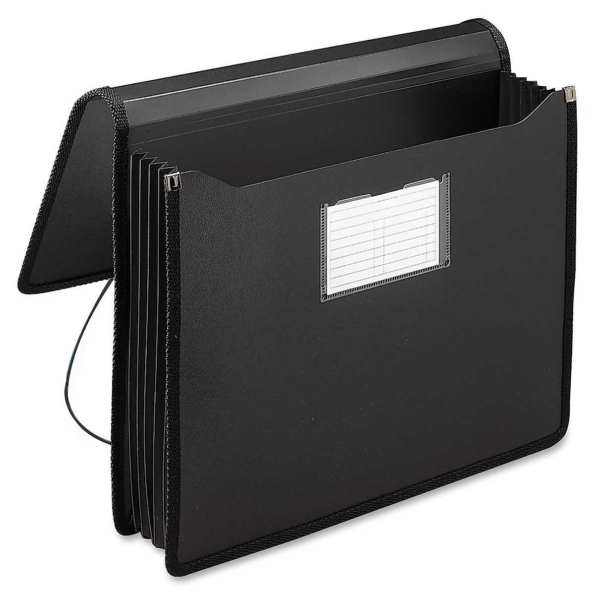Smead Poly Premium Expanding File Wallet with Closure, 5-1/4" Expansion, Letter Size, Black (71500)