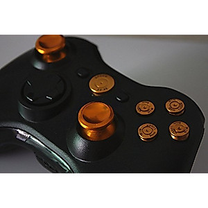 Gametown® Thumbsticks and Bullet ABXY&Guide Buttons for Xbox 360 Controllers Color Gold