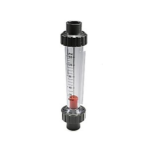 Othmro 0.2-2GPM Organic Glass Panel Type Water Flow Meter LZT-15G (LZS-15D DN15)