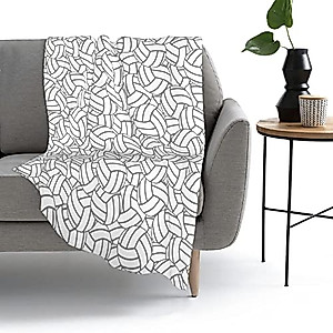 Volleyball Throw Blanket Fluffy Fuzzy Throws Blanket Adult Kids Soft All-Season Warm Blanket Cozy Lightweight Flannel Blankets for Bedroom Living Rooms Sofa Home Decor