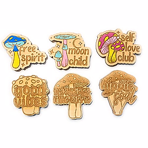 Mushroom Magnet Set of 6, Retro Magnet Set, Refridgerator Magnet Set