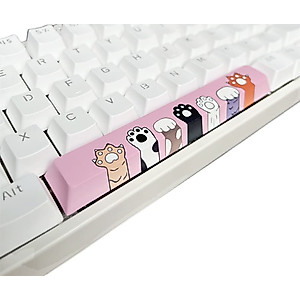 Benemate 5-Side Dye-subbed PBT Spacebar Keycap Cherry Profile DIY Keycap 6.25U 6.25X for Gaming Mechanical Keyboard Cats' Paws Brand