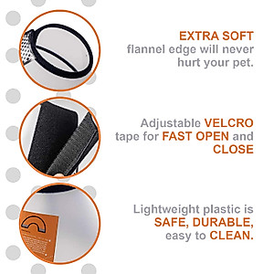 Adjustable Dog Elizabeth Pet Protective Cone Collar Latest Upgrade with Soft Edge Dog Neck Cone Recovery Cone Collar for Anti-Bite Lick, Surgery, or Wound Healing (Medium 14.2"- 16.5")