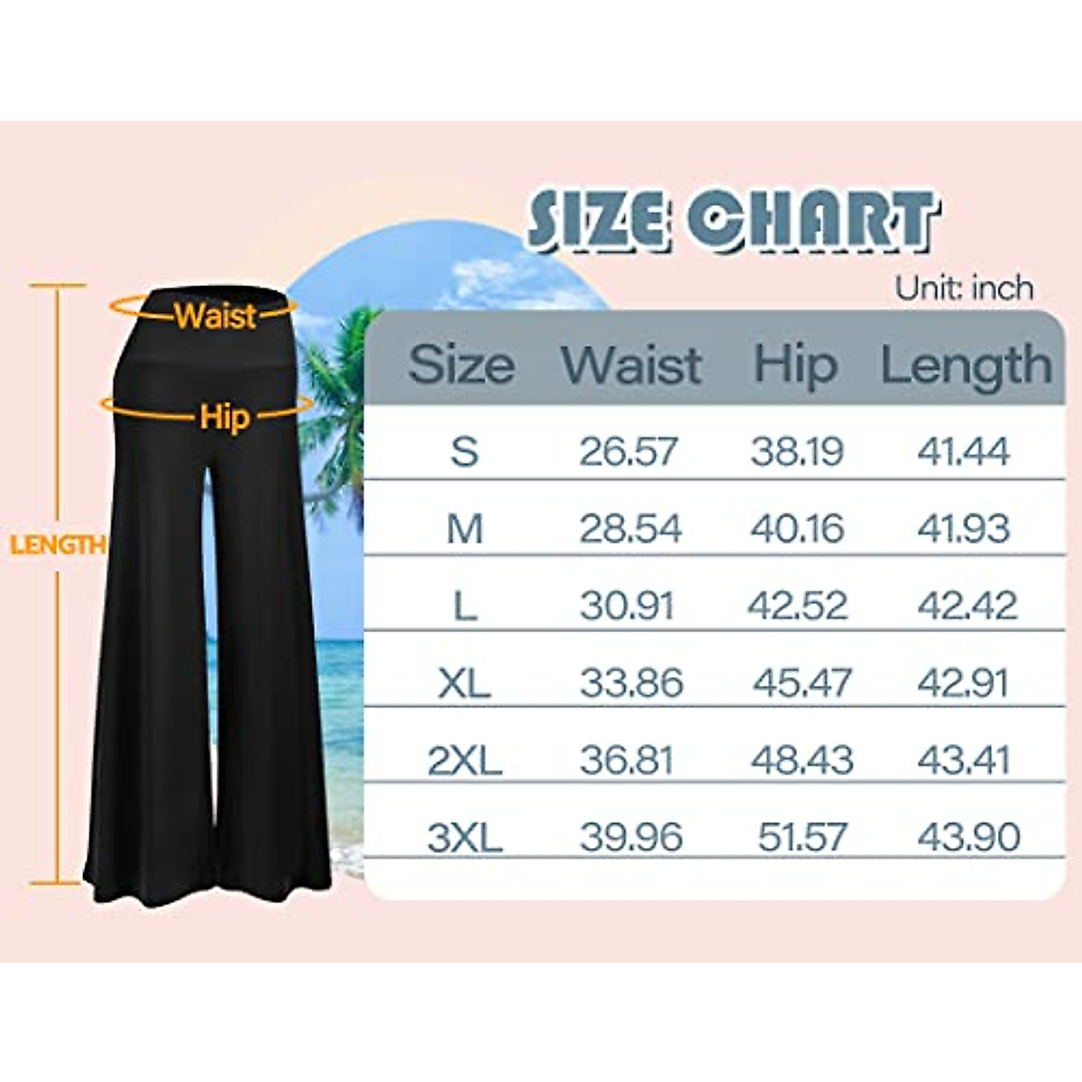 Arolina Women's Stretchy Wide Leg Palazzo Lounge Pants Casual Comfy High Waist Palazzo Pants Navy Blue