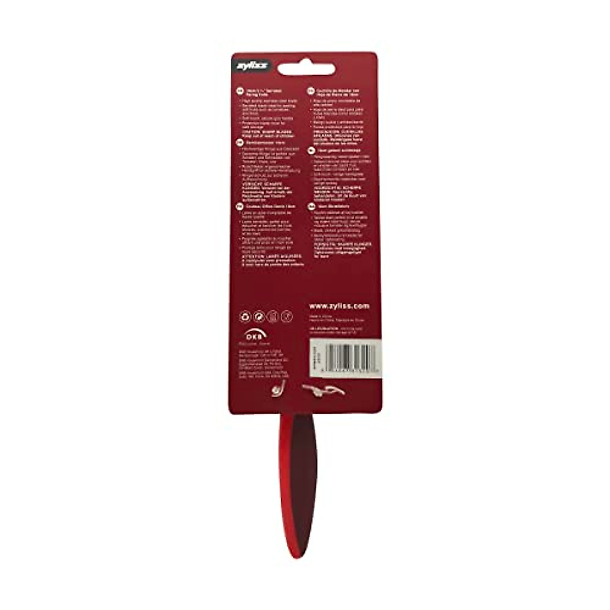 ZYLISS Serrated Paring Knife, 4-Inch Stainless Steel Blade, Red