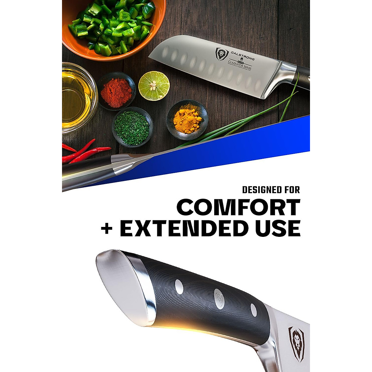 Dalstrong Santoku Knife - 5 inch - Gladiator Series Elite - Forged German High Carbon Steel - Black G10 Handle Kitchen Knife - Asian Vegetable Cooking Knife - Sheath Included - NSF Certified