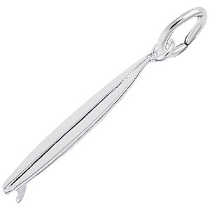 Rembrandt Charms Surfboard Charm, Sterling Silver