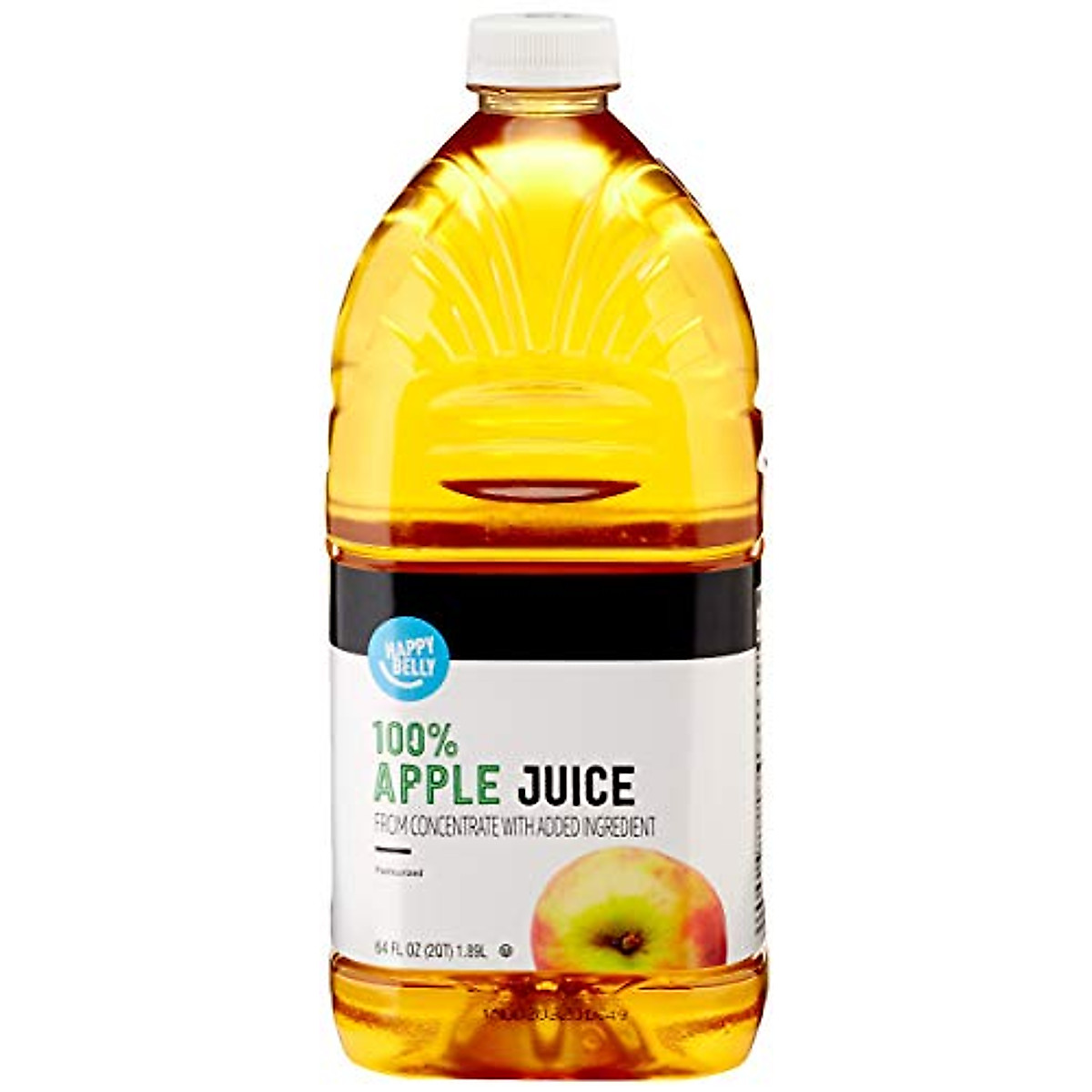 Amazon Brand - Happy Belly 100% Apple Juice, Bottle, 64 fl oz (Pack of 1)