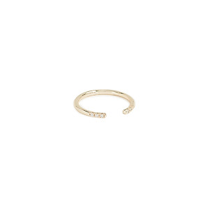 SHASHI Women's Ava Ring, Clear/Gold, 7