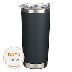 Christian Art Gifts Large Stainless Steel Inspirational Travel Tumbler for Men & Women: Know the Plans Encouraging Bible Verse, Engraved Double Wall Vacuum Insulated, Lid, 24hr Hot/Cold, Black, 18 oz.