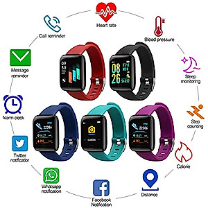 1.44" Color Screen Bluetooth Smart Watch for Adults Men Women - Multifunctional Waterproof Full-Touch Bluetooth Call Fitness Sports Smart Bracelet Gifts for Christmas Birthday