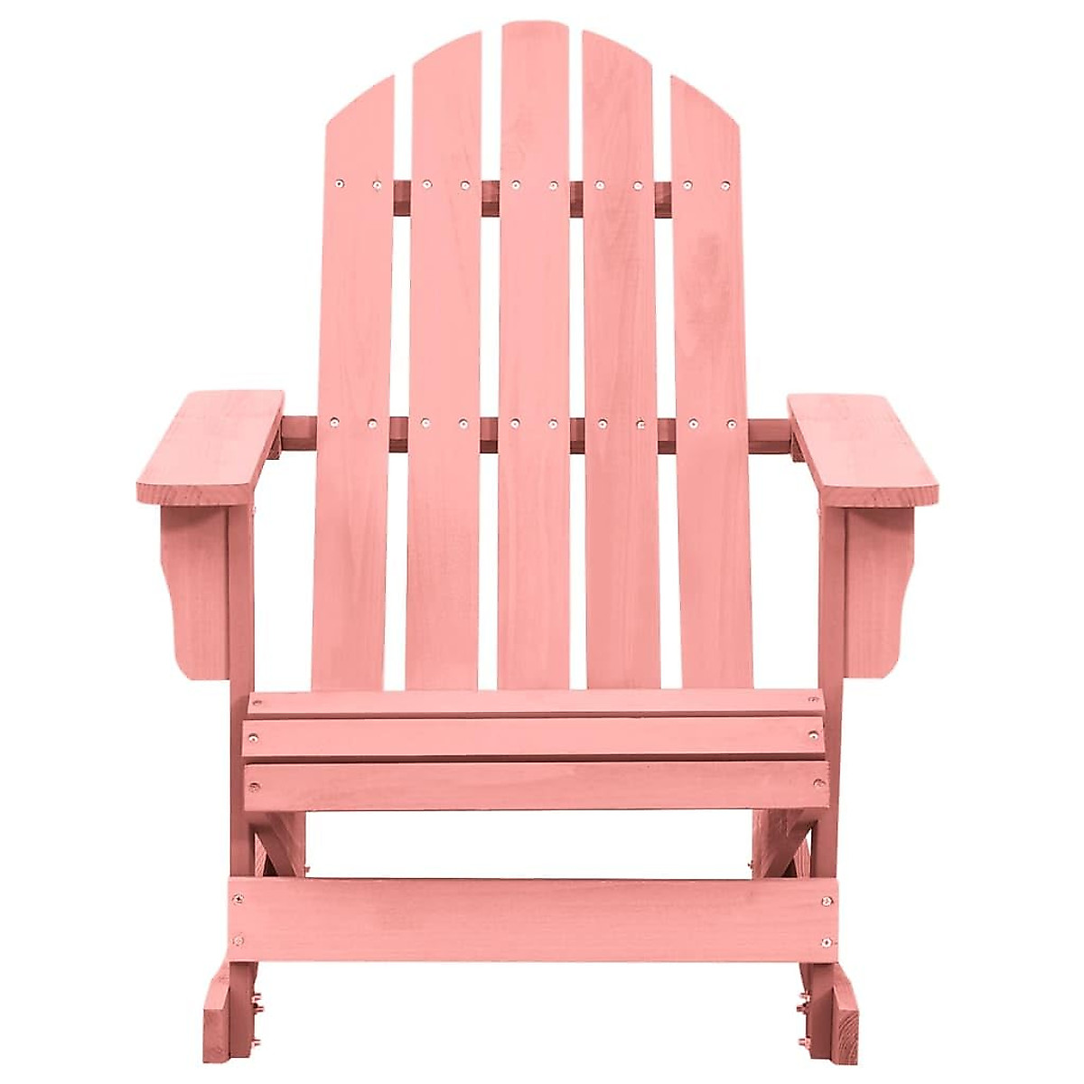 Tidyard Patio Adirondack Rocking Chair Solid Fir Wood Pink Outdoor Fire Pit Chair Wooden Garden Armchair for Porch Pool Lawn Deck Backyard Balcony Outdoor