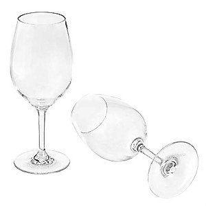 Amazon Basics Tritan Plastic Wine Glasses - 20-Ounce, Set of 4