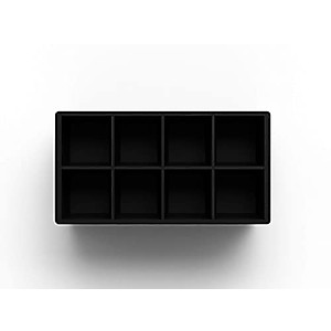 glacio Ice Cube Trays Silicone - Large Ice Tray Molds for making 8 Giant Ice Cubes for Whiskey - 2 Pack