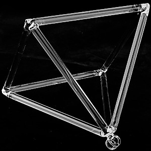 KACYDI Clear Quartz Crystal Singing Pyramid (3 inch- 20 Inch) Quartz Crystal Singing Pyramid Healing Musical Instrument Quartz Singing Pyramid with Carry Case Bag for Sound Healing Meditation