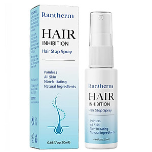 RANTHERM Hair Removal Spray, Hair Inhibitor, Hair Stop Growth Spray For Arm Underarm Legs Face Back Leg Chest Bikini, Natural Ingredient, Non-Irritating Hair Removal Spray for Women and Men