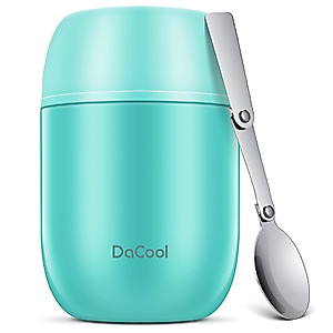 DaCool Food Thermos for Hot Food 16 Ounce Vacuum Stainless for Kids/Adults Lunch Box Adults Bento Box 74 OZ All-in-One Stackable Lunch Box Containers