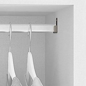 Emuca 7060807 Lateral Support for Oval Wardrobe Hanging Rod, Nickel-Plated, Set of 10 Pieces