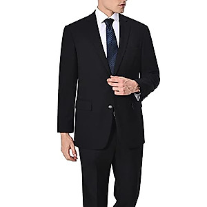Men's Sport Coat Classic Fit 2 Button Stretch Blazer Suit Jacket Black