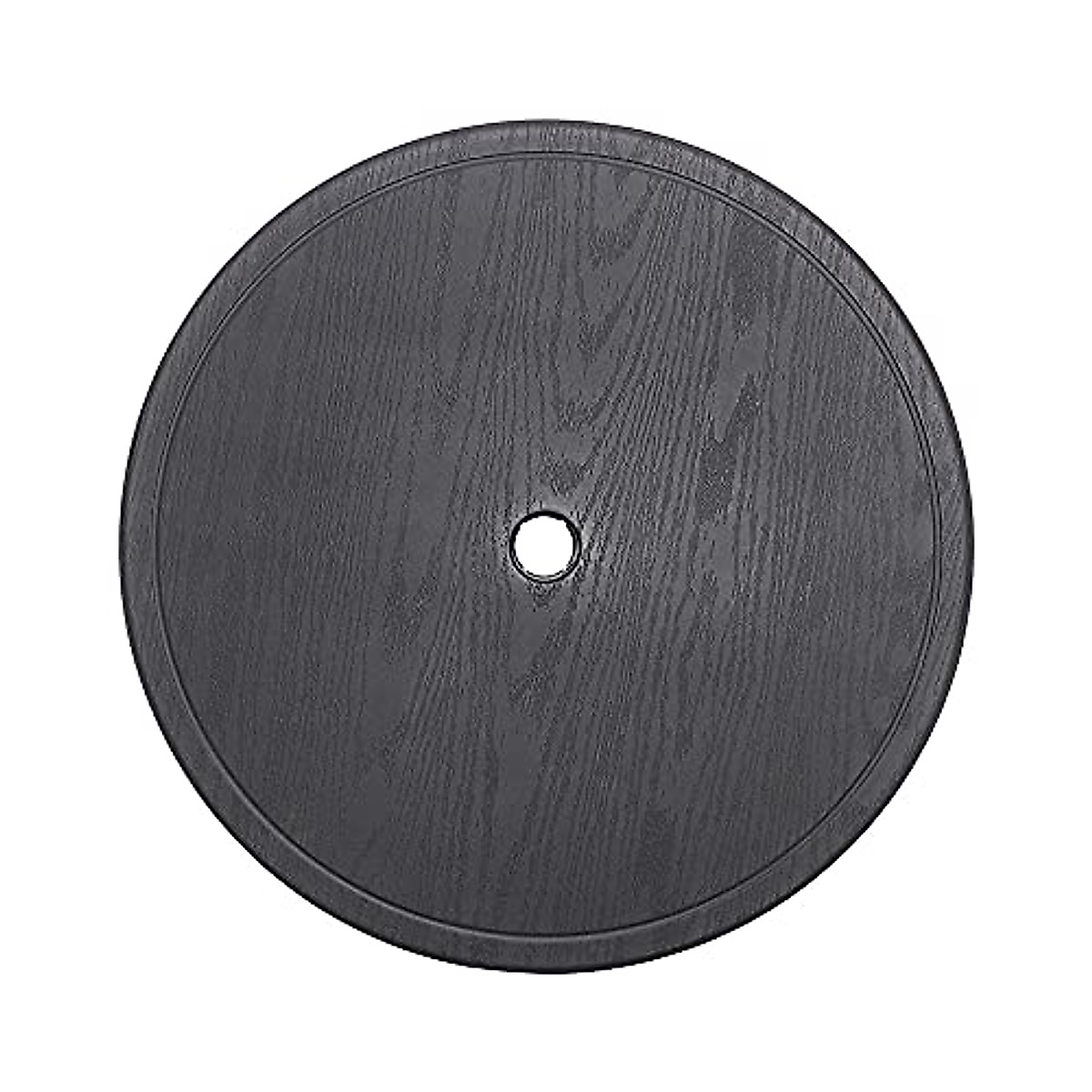 ABBLE 20'' Outdoor Adjustable All Weather Umbrella Table for Beach Patio Garden Poolside Accessory Umbrella Table Top Portable Round Table Fit 38mm Umbrella Pole (Black)