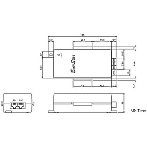 EverStar iPoE-35W56GDW-at Gigabit | 9-36V DC in | 56V 0.625A/35W DC PoE+ Out | DC-DC covertor + 802.3at PoE+ Mode A&B Injector for ePMP2000/3000, Force400/425, Q61, PoE Lighting | Black