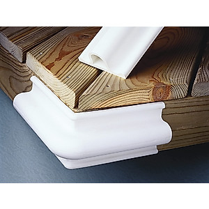 TAYLOR MADE PRODUCTS 3-1/2" x 6" White EPDM Rubber Dock Corner Guard, 70 Durometer, Made in the USA, Easy DIY Installation - 2020108548