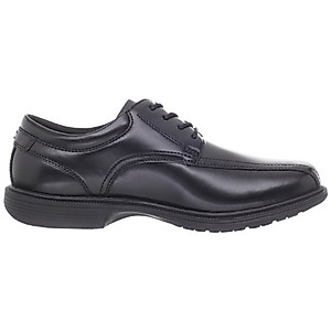 Nunn Bush Men's Bartole Street Bicycle Toe Oxford Lace Up with KORE Slip Resistant Comfort Technology, Black, 11 X-Wide US