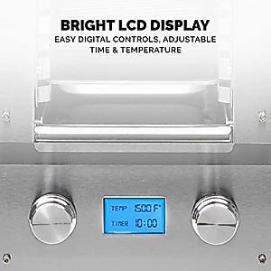 Kalorik® Professional Electric Smokeless Indoor Grill, Restaurant Quality 1500°F Searing, Premium Steak House Style with Perfect Caramelization, Digital LCD Display, Time & Temperature Control, 6 Accessories, 1600W, Easy Clean, Stainless Steel