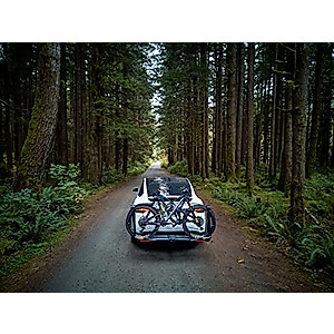 KUAT 2" Piston Pro X LED Dual Ratchet Hitch Rack - Secure Rugged Kashima-Coated Portable Foldable Easy-to-Use No Frame Contact 2-Bike Hauling Platform with 53" Max Wheelbase & 5" Max Tire Width