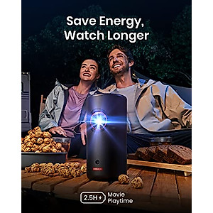Nebula Anker Capsule 3 Laser 1080p, Smart, Wi-Fi, Mini Projector, Black, Portable Projector, Dolby Digital, Laser Projector, Autofocus, 120-Inch Picture, Built-in Battery, 2.5 Hours of Playtime