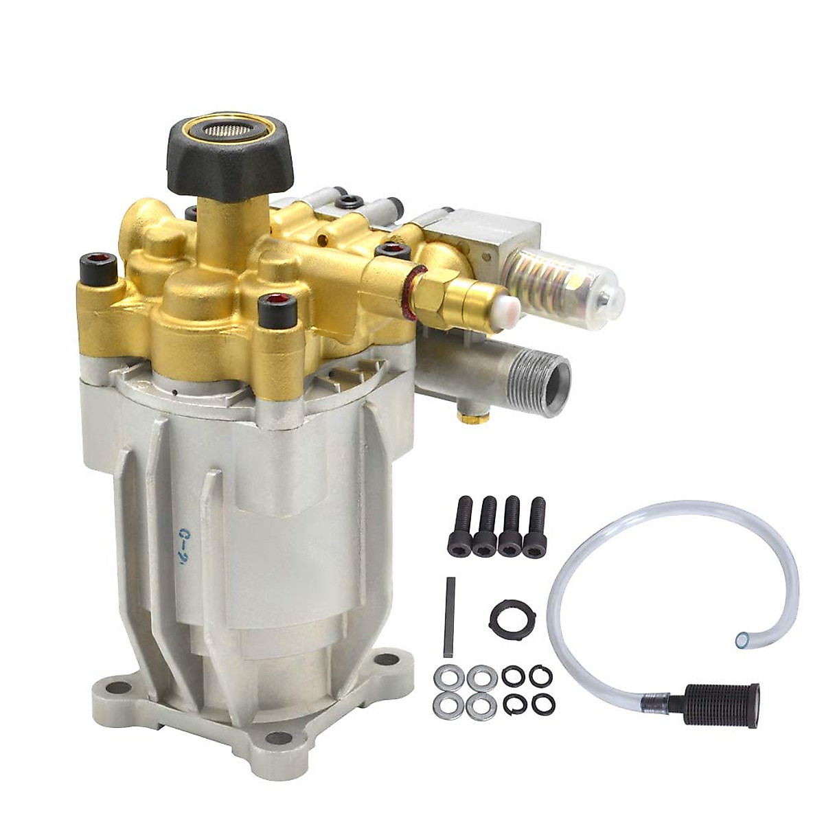 SurmountWay 3/4" Shaft Horizontal Pressure Washer Pump, 3400 PSI,2.6 GPM Brass Power Washer Pump Replacement for Honda, Simpson, Ryobi,Craftsman and more