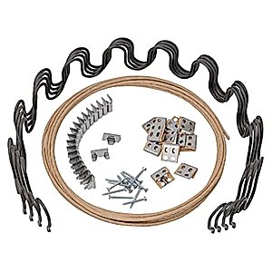 House2Home 27" Couch Spring Repair Kit to Fix Sofa Support for Sagging Cushions - Includes 4pk of Springs, Upholstery Spring Clips, Seat Spring Stay Wire, Screws, and Installation Instructions