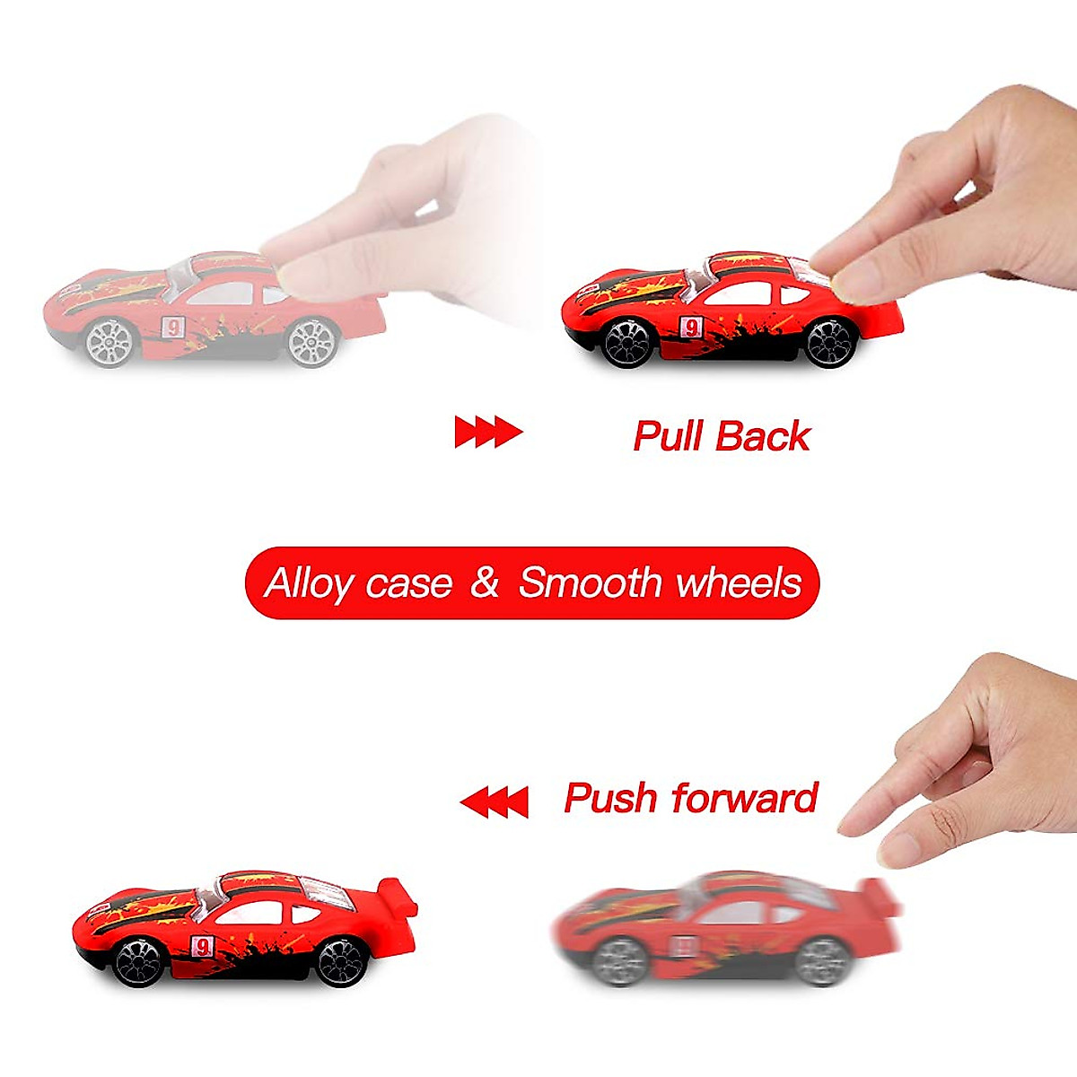 Kids Toy Car & Playmat Set-Car Toy Set for 3 Year Old Boys-17 PCS Metal Racing Car -Vehicle Car Toys for Boys Toddlers