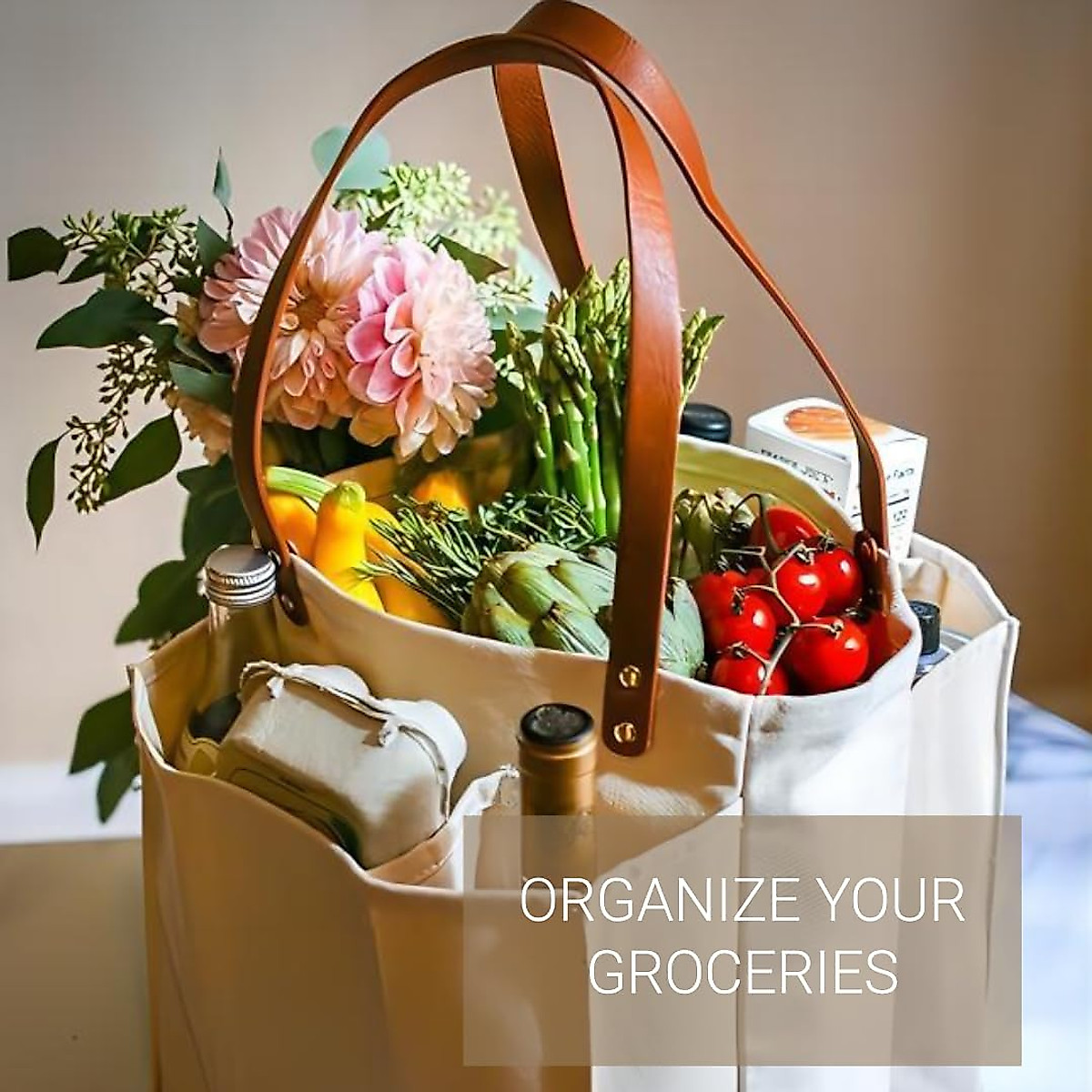 Alex Virtue Reusable Grocery Bags for Heavy Duty,Tote Bags Bulk,Foldable Shopping Bags,Utility Multipurpose Tote (White)