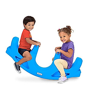 Simplay3 Rock and Roll Teeter Totter Seesaw - Rocking Fun for Two Toddlers or Kids - Sapphire, Made in USA