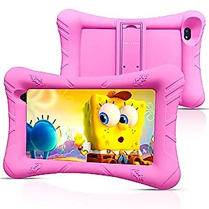 PRITOM Kids Tablet, 32 GB ROM, Quad Core Processor, HD IPS Display, WiFi 7 inch Android Tablet, Kid-Proof with Kids Tablet Case
