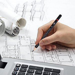 YUANCHENG 12 Pack of Graphite Pencils for Drawing, Art, and Sketching - Black