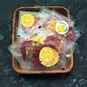 500pcs 1 Inch Lemon Stickers Roll for Envelope Seals 8 Different Design Sticker for Business Card Candy Cookie Bag Gift Party Favours Decorations