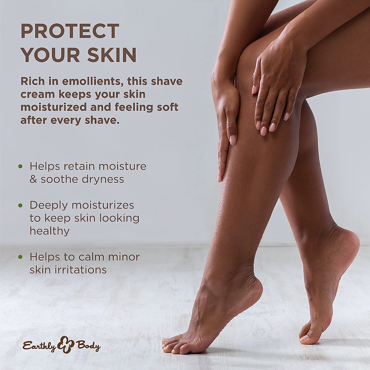 Earthly Body Miracle Oil Shave Cream, 16 oz - Helps Reduce Nicks, Small Cuts & Skin Irritation - With Tea Tree, Hemp Seed & Argan Oils - 100% Vegan, Cruelty Free