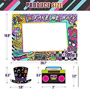 80s 90s Themed Party Decorations for Adults, 1990s Throwback Party Photo Booth Props, 80s 90s Birthday Party Picture Booth Frame and Props