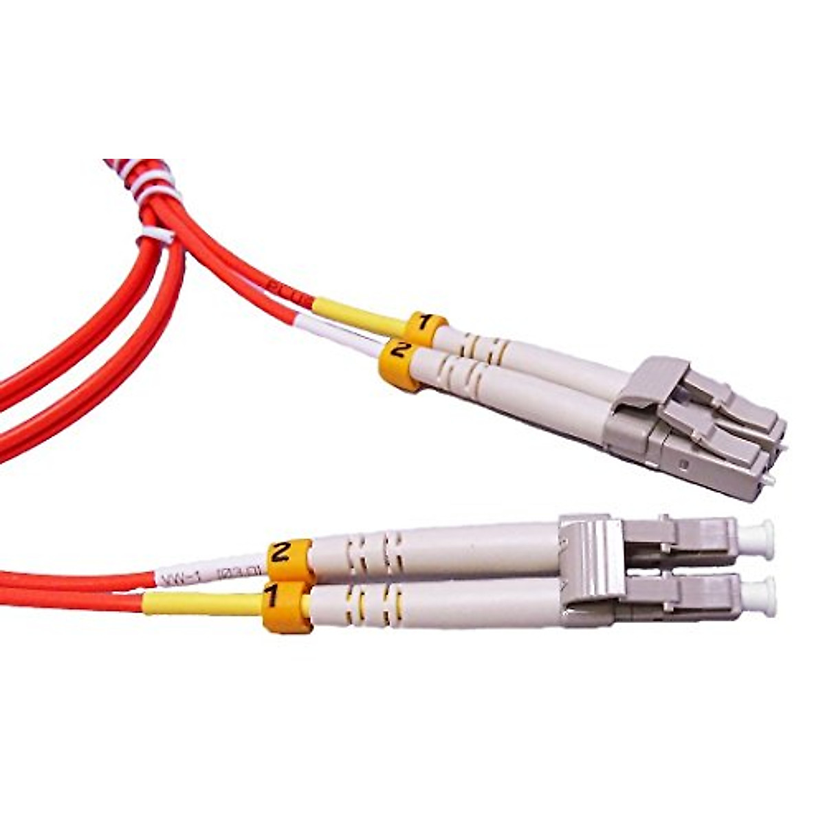 1 Meter Multimode Duplex Fiber Optic Cable (62.5/125) - LC to LC - Orange
