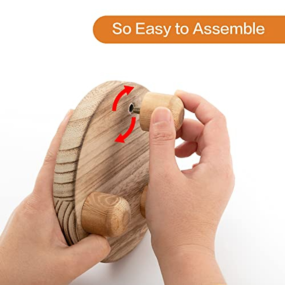 Set of 3 Mini Wooden Stool Display Stand - Round Decorative Flower Shelf Bonsai Rack Garden Plant Pot Riser Holder Modern Plant Stand with Wood Grain for Indoor Outdoor Home Patio Decoration (S, M, L)